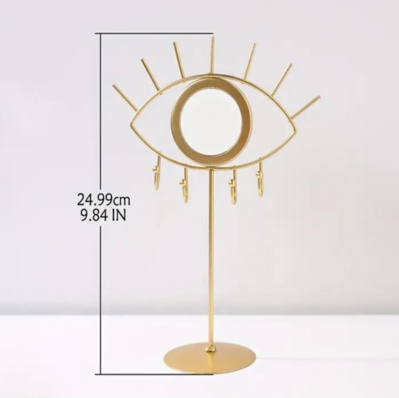 Jewelry | Gold Mirrored Evil Eye Jewelry Organizer Stand | Poshmark
